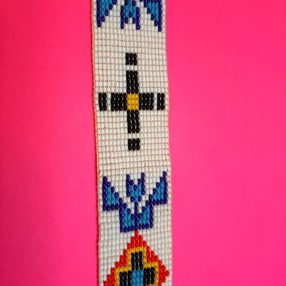 Hand Crafted | Other | Vintage Seed Bead Bookmark Tulip Cross | Poshmark